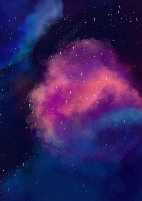 Pastel Gradient Sky With Dreamy Starry Effect Page Border Background