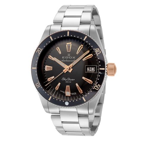 Edox Unisex Skydiver 38mm Automatic Watch 80131 357rnrm Vio Vendorgrove
