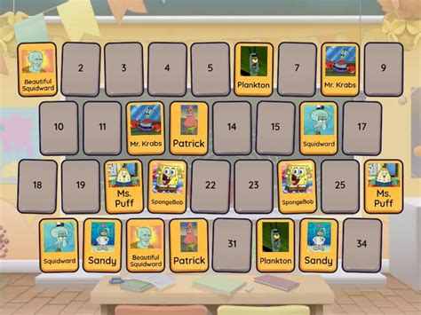 Spongebob Memory Game Matching Pairs