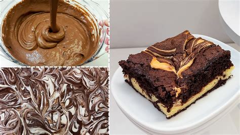 کیک ماربلد براونی با حرفه ای ترین رسپی کیک براونی شکلاتی پنیری کافی شاپی Youtube