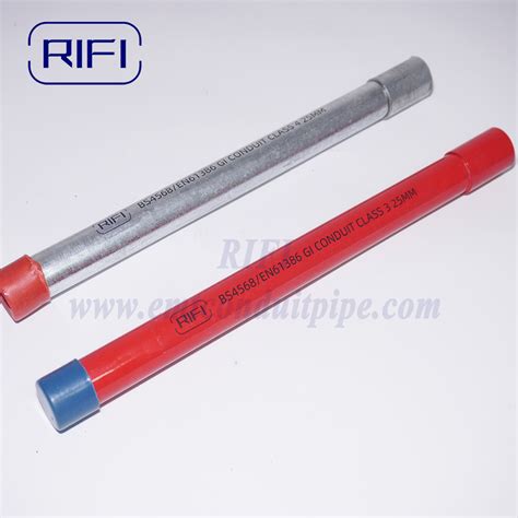 Red Color Coated 25mm Bs4568 Bsen 61386 Class 3 Gi Metal Cable Conduit