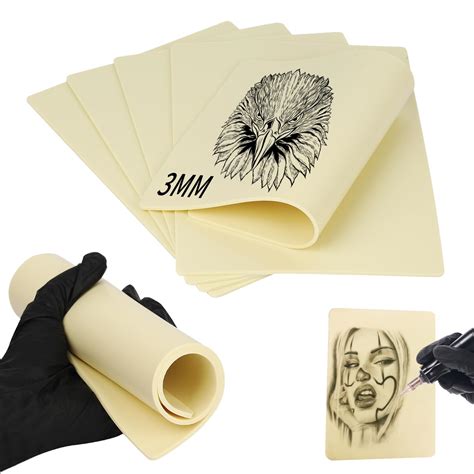 5pcs Blank Practice Skin 3mm 8x12 Inch Thick Silicone