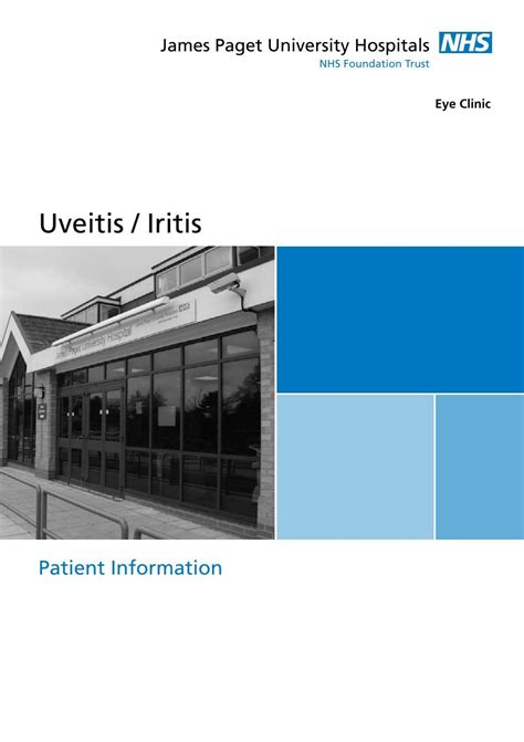 Uveitis Iritis Leaflet James Paget University Hospitals