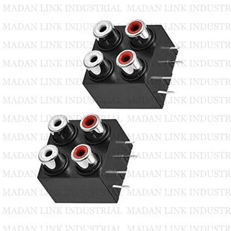 Rca Socket 4 Pin Pcb Panel Mount 4 Rca Socket Female Jack Plastic 0