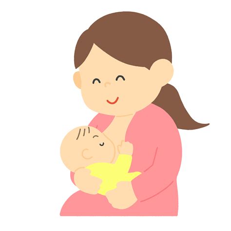 授乳するお母さんのイラスト 無料イラスト素材 てがきら
