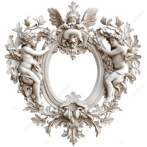 Rococo Png Cartuche Con Querubines Png Dibujos Cuadro Patrón Arte