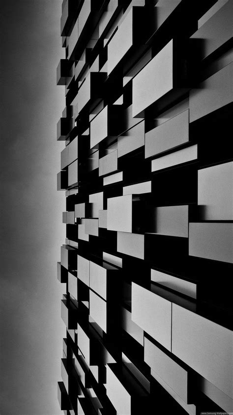 Download 3d Iphone Black Rectangular Wall Wallpaper