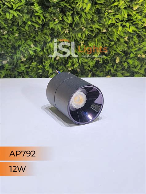 12w Black Surface Cylinder Light With Perl Black Reflector 792
