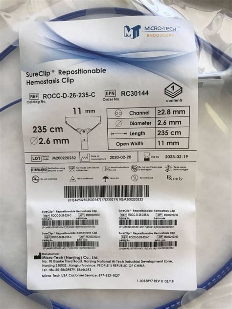 New Microtech Rocc D 26 235 C Sureclip Repositionable Hemostasis Clip