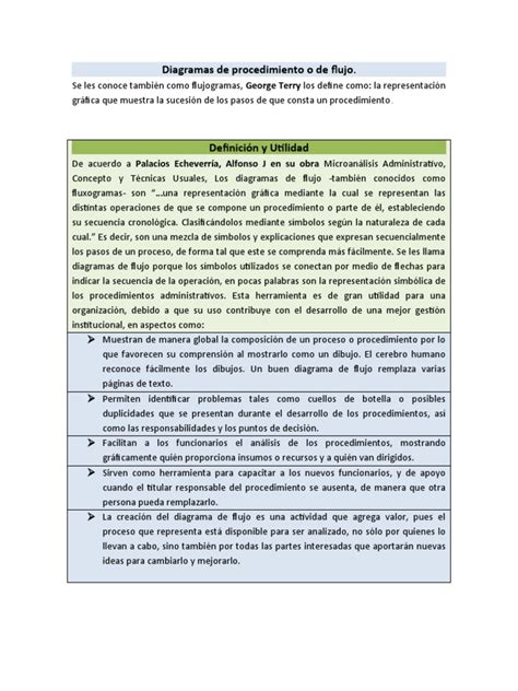 Diagramas De Procedimiento O De Flujo Pdf