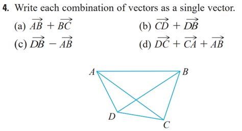 Write Each Combination Of Vectors As A Single Vector A Overrightarrow