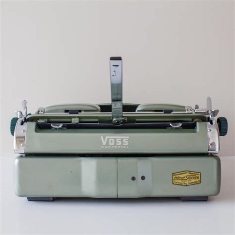 Voss Portable Typewriter 1960s Green Qwertz Keyboard Etsy Voss Portable Typewriter 1960s Green Qwertz Keyboard Etsy