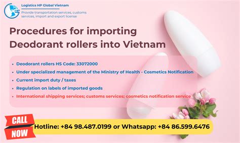 Import Procedures For Deodorant Rollers To Vietnam