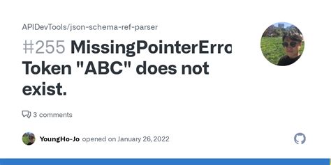 Missingpointererror Token Abc Does Not Exist · Issue 255 · Apidevtoolsjson Schema Ref
