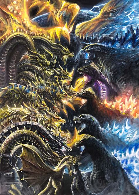 Godzilla Vs King Ghidorah 1991 Wallpaper Godzilla Vs King Ghidorah