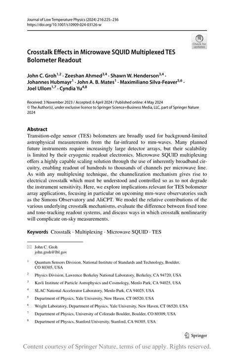 Crosstalk Effects In Microwave Squid Multiplexed Tes Bolometer Readout