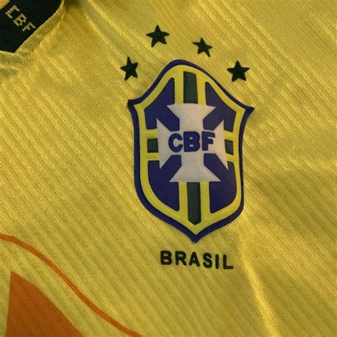 Vintage Brazil Cbf Soccer Jersey Mens Xl Yellow Umbro Football Shirt