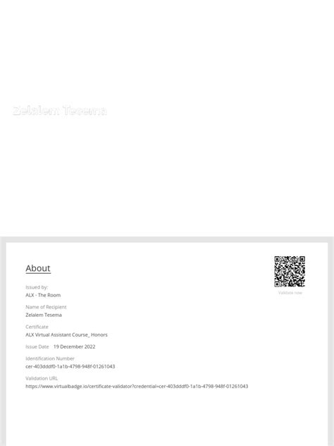 Zelalem Tesema Certificate Pdf