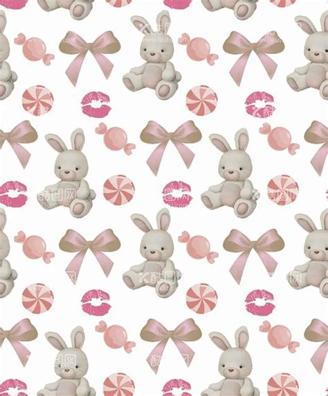 兔子花 源文件下载【酷图网】小碎花兔子大牌数码印花 花瓣网