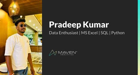pradeep kumar s data analytics profile maven analytics