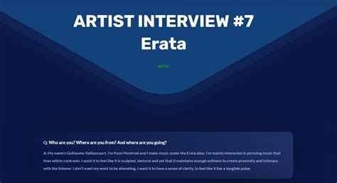 Artist Interview 7 Erata Smart Dsp