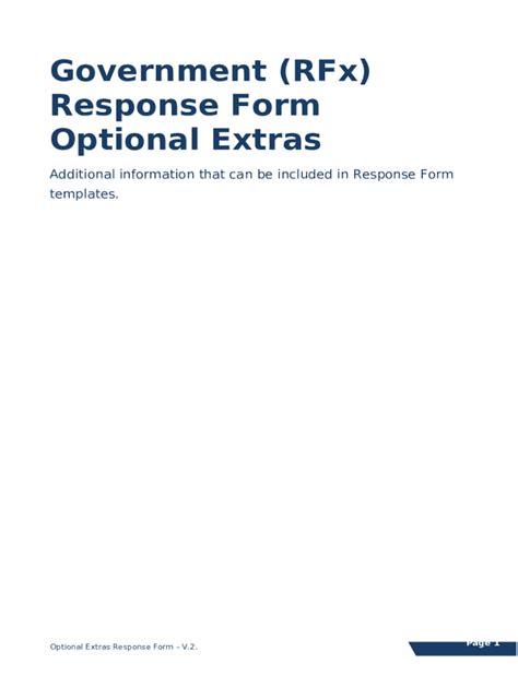 Government Rfx Response Optional Extras Government Model Rfx Templates Doc Template Pdffiller