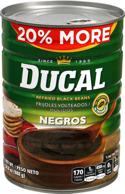 Goya Foods Ducal Refried Black Beans 11 Ounce Pack Of 24