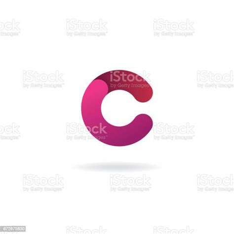 편지 C 아이콘입니다 벡터 아이콘 디자인 템플릿입니다 색상 부호입니다 0명에 대한 스톡 벡터 아트 및 기타 이미지 0명 3차원 형태 그림자 Istock