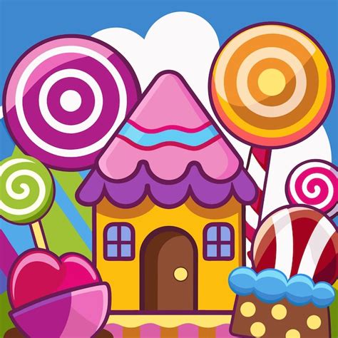 Una Ilustración De Dibujos Animados De Una Casa Colorida Con Una Gran