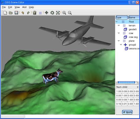 Osgedit An Open Editor For An Open Scenegraph