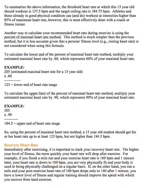 Heart Rate Assignment Ms Corchis Web Page