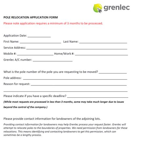 Pole Relocation Grenlec