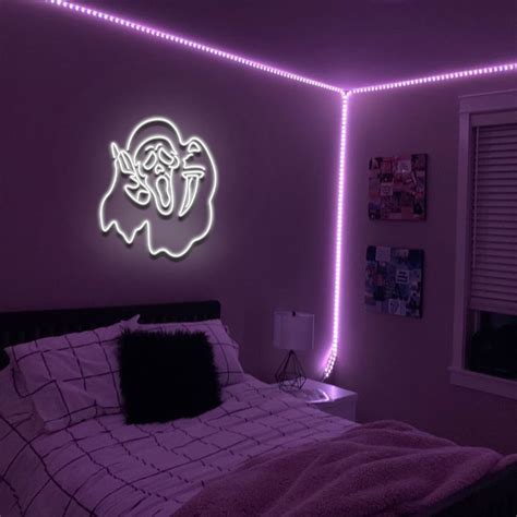 Ghostface Neon Sign Custom Personalised Led Neon Signs Handmade Neon