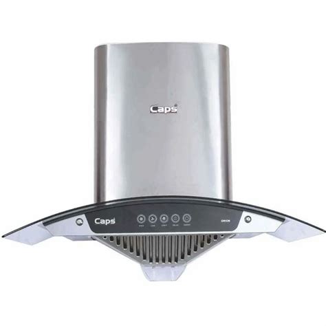 Black Push Button Modular Kitchen Chimney Size 60 Cm Suction