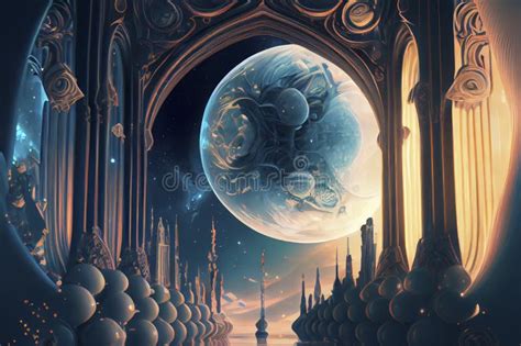 Interdimensional Travel And Parallel Universes Ai Illustration Stock