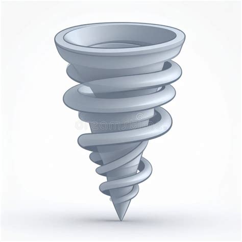 Abstract Grey Spiral Vortex 3d Render Stock Illustration Illustration