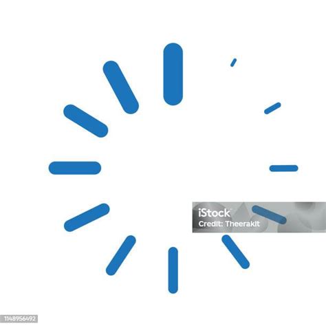 흰색 바탕에 아이콘을 로드 합니다 파란색 로드 기호입니다 플랫 스타일입니다 웹 사이트 디자인 로고 앱 Ui에 대 한 프리로더