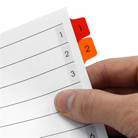 Multicolor Numeric Index Tab Dividers 1 15 Tab Set Bindertek