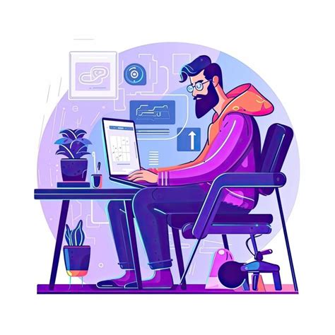 Premium Ai Image Developer At Computer Engineer Coding Hacker Concept