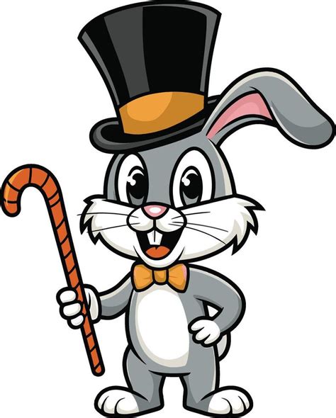 Funny Rabbit Cartoon Rabbit Art Ai Generate 51078075 Vector Art At
