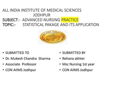 Nursing Informatics Chapter 8 Statistical Packagesppt