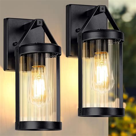 Outdoor Wall Light Fixtures Waterproof Matte Black Exterior Wall