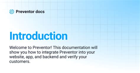 introduction preventor docs