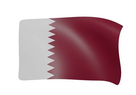 Qatar Waving Flag 3d Render 22992292 Png