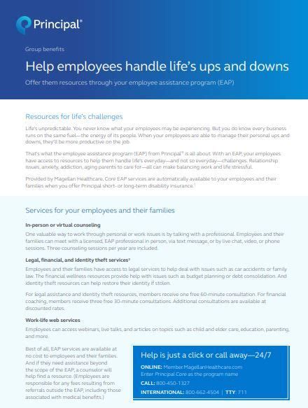 Agents See How Principals Core Eap Plan Can Be A Resource For Your Clients Employees As They