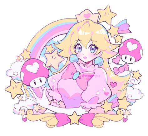 Meowwniz Princess Peach Super Star Mario Mario Series Nintendo