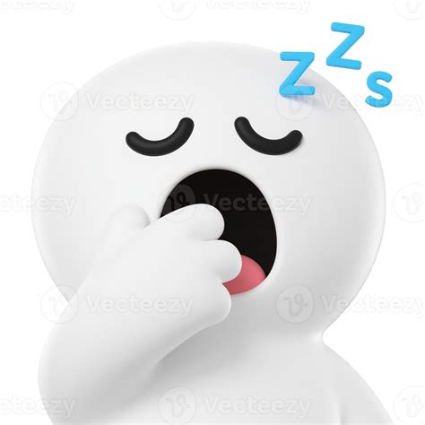 Sleepy Cartoon Character Yawning 67165595 Png