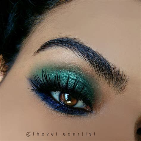 Green And Blue Glam Smokey Eyes Tutorial Just 7 Steps The Veiled Artist