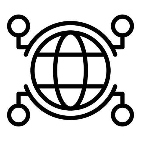 Cyber Global Network Icon Outline Style 15628942 Vector Art At Vecteezy