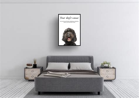 Brown Cockapoo Personalised Print Print Peeping In Collection Framed And Un Framed Wall Art